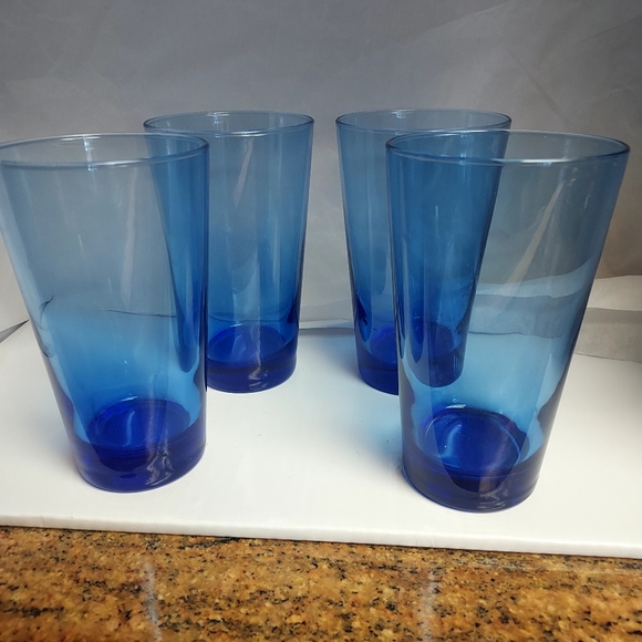 Libbey | Dining | Vintage Libbey Cobalt Blue Tumblers Set Of 4 | Poshmark